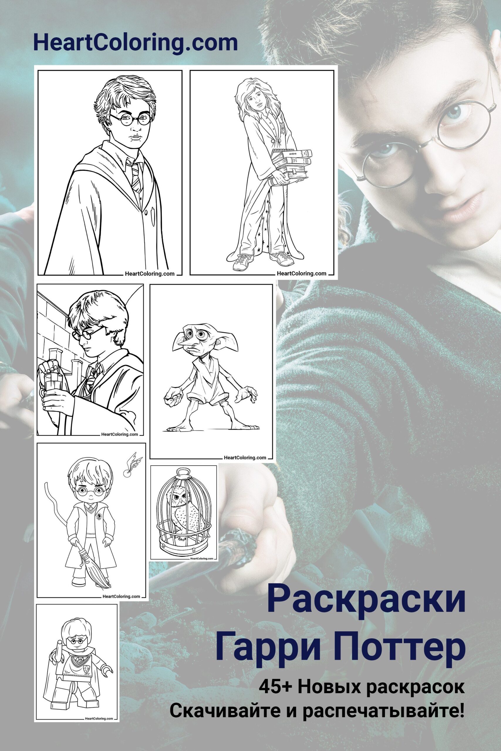 Раскраски Гарри Поттер | 45+ бесплатных раскрасок